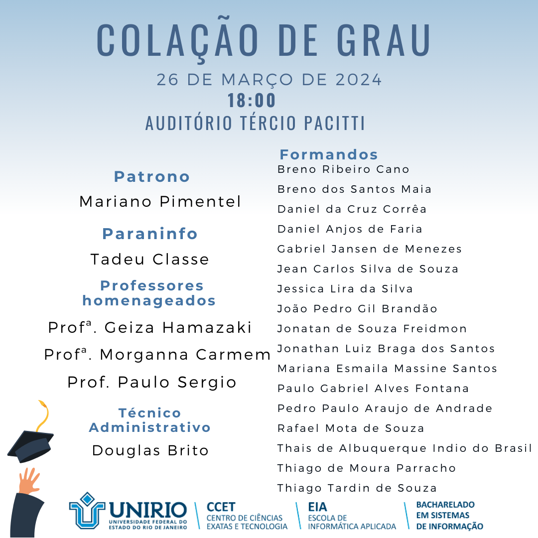 Colação De Grau Bsi Unirio